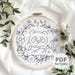 Panda Hand Embroidery Pattern, Floral Panda, Cute Panda Design, Panda ...