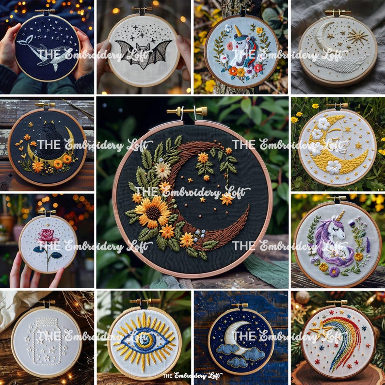MINI COLLECTION, Celestial Hand Embroidery Pattern Collection, Current ...
