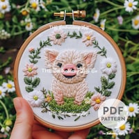 Pig Embroidery - Etsy