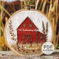 Embroidery Pattern Instant Download - Winter Morning on the Farm by ...