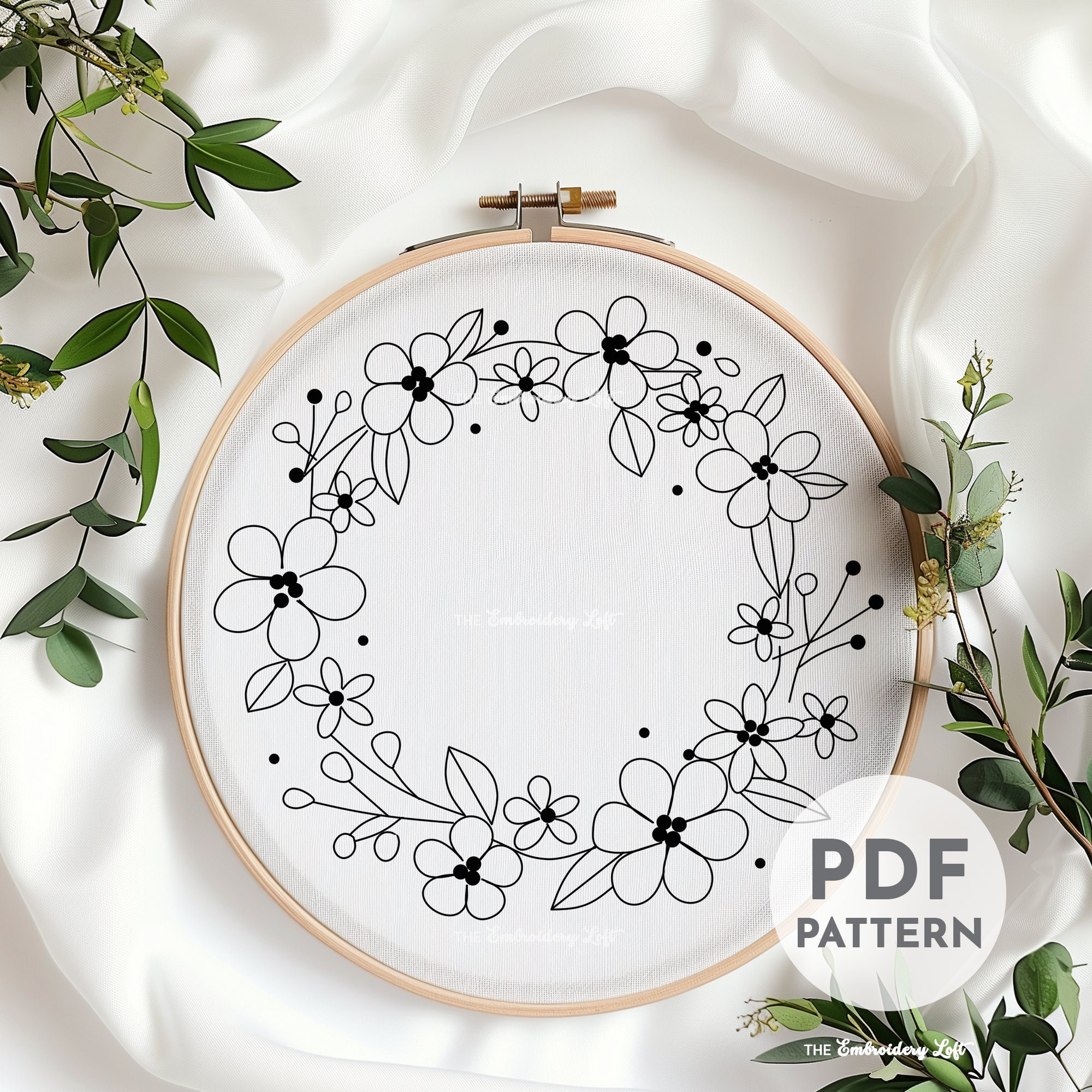 Pink and White Hand Embroidery Pattern, Flower Design, Flower Pattern ...