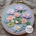Pastel Water Lilies Hand Embroidery Pattern, Lily Pad Pattern, Water ...