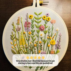 Meadow of Wildflowers Hand Embroidery Pattern, Wildflowers Pattern ...