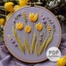 Yellow Tulips Hand Embroidery Pattern, Tulip Pattern, Tulip Embroidery ...