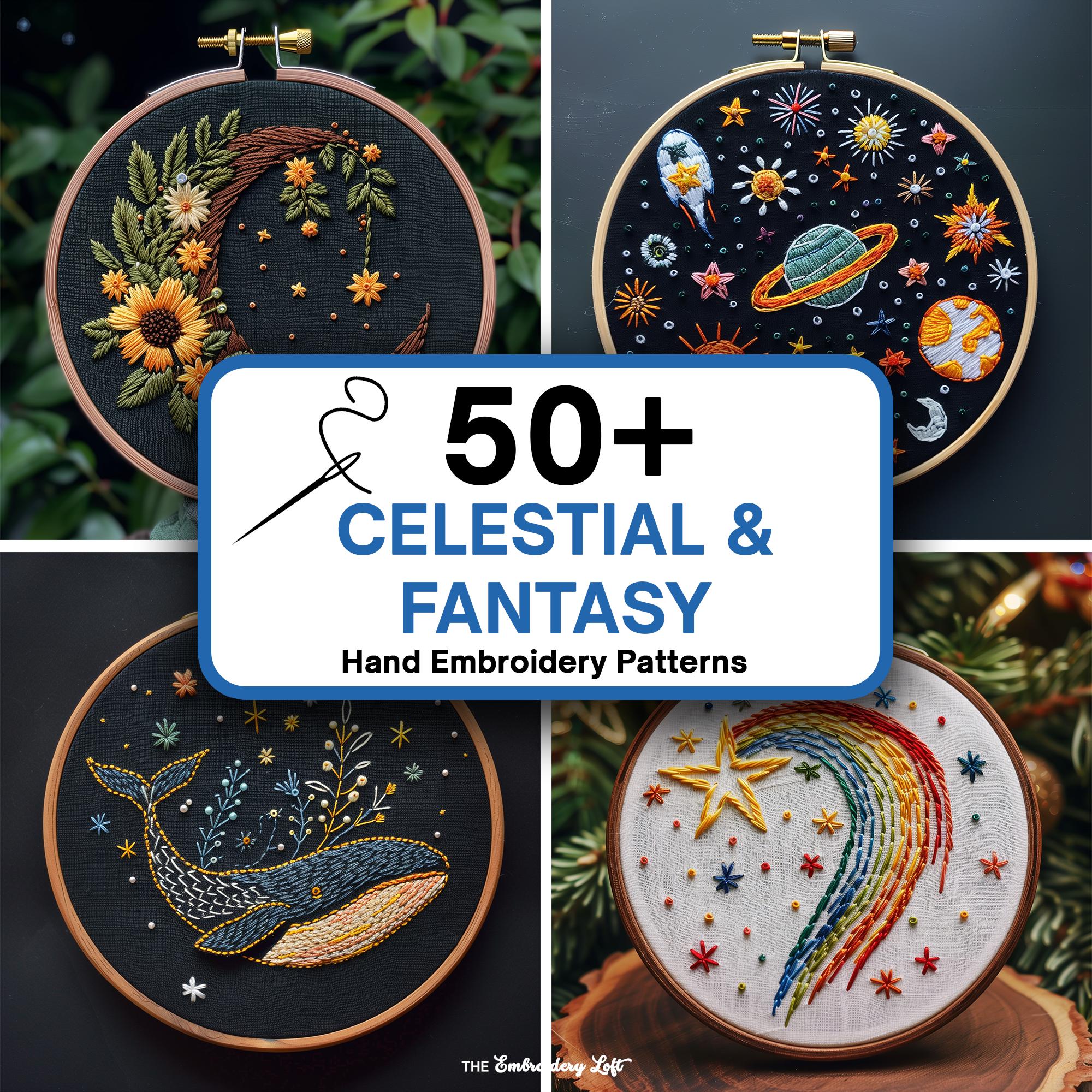MINI COLLECTION, Celestial Hand Embroidery Pattern Collection, Current ...