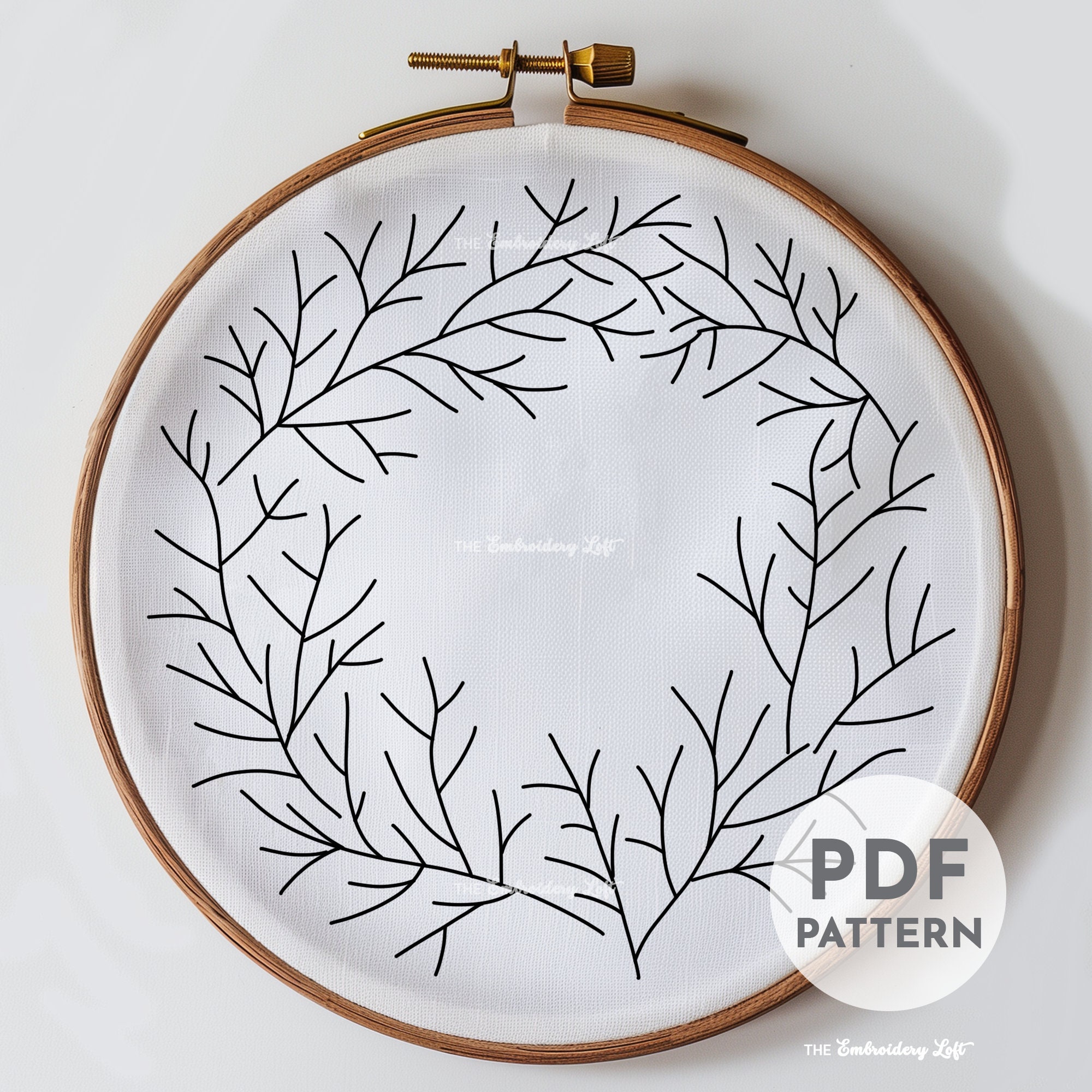 Coral Wreath Hand Embroidery Pattern, Coral Pattern, Ocean Pattern ...