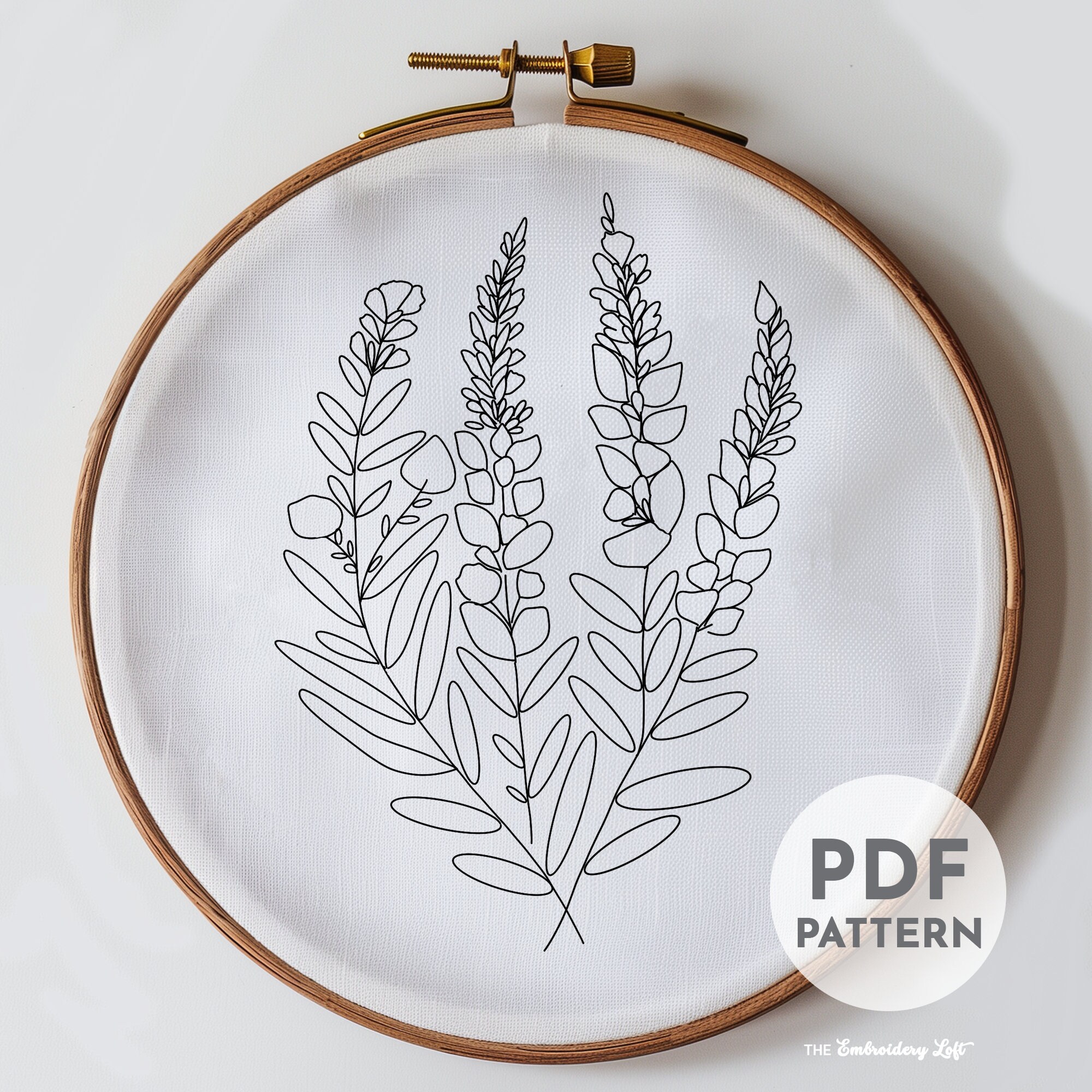 Pink Highland Heathers Hand Embroidery Pattern, Highland Heathers ...
