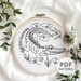 Alligator Hand Embroidery Pattern, Crocodile Embroidery Pattern ...