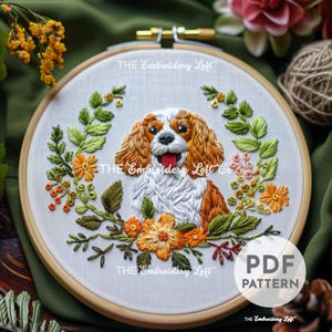 Cocker Spaniel Hand Embroidery Pattern, Cocker Spaniel Pattern, Dog ...