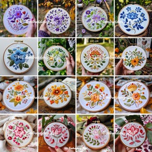 MINI COLLECTION, Folk Art Style Hand Embroidery Pattern Collection ...