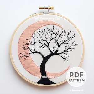 Celestial Tree Hand Embroidery Pattern, Embroidery for Children's Room ...