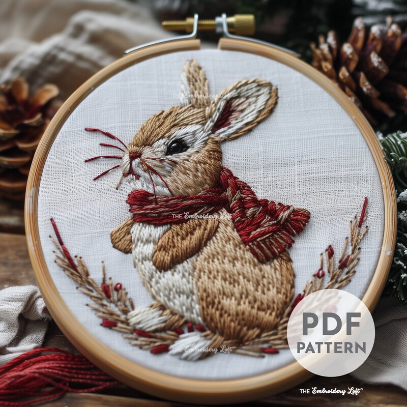 Bunny Embroidery Pattern - Etsy