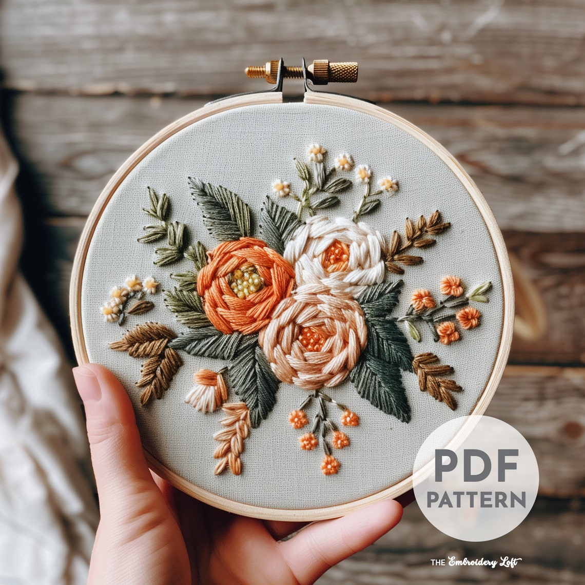 Summer Roses Hand Embroidery Pattern, Roses Pattern, Floral Pattern ...
