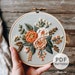Summer Roses Hand Embroidery Pattern, Roses Pattern, Floral Pattern ...