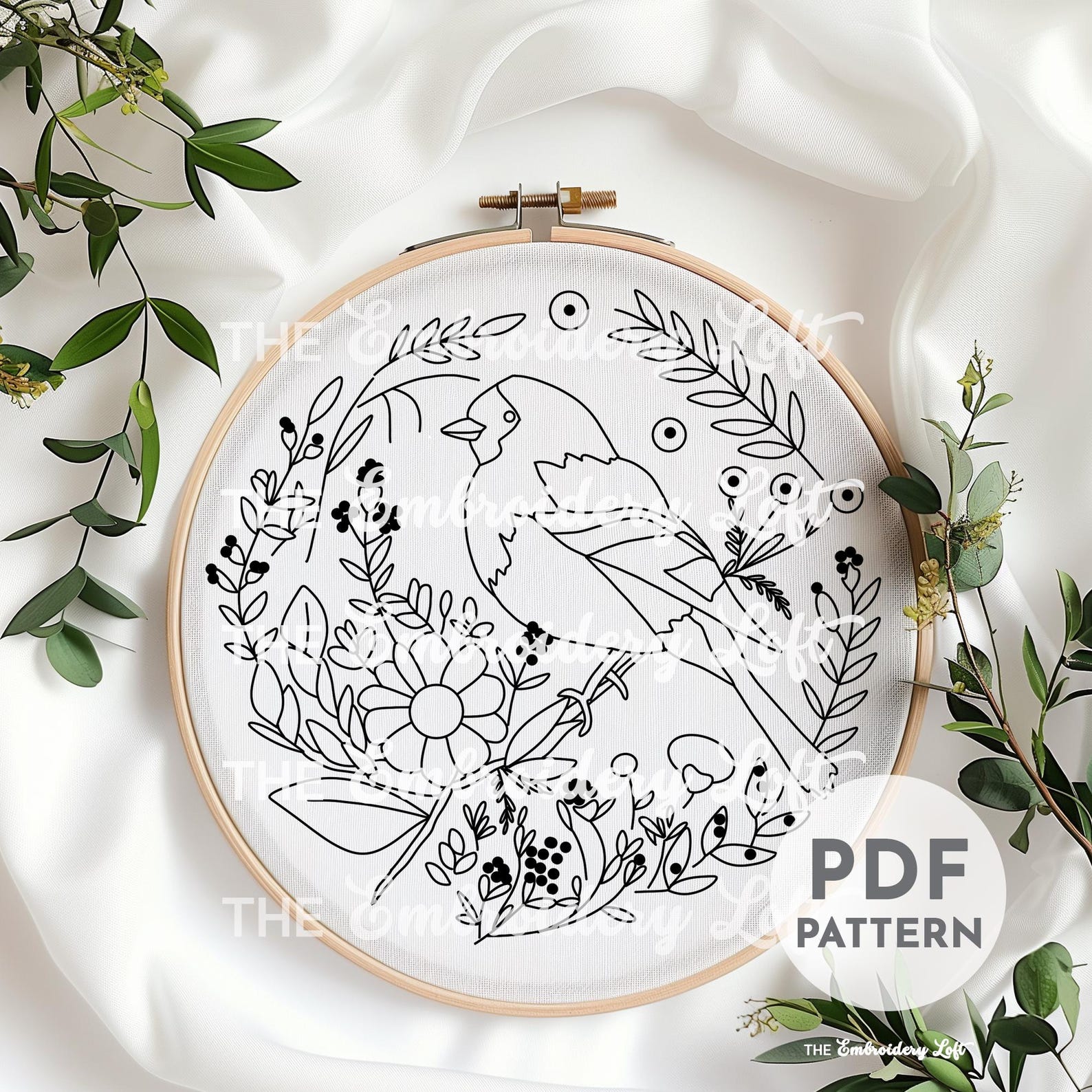 Goldfinch Hand Embroidery Pattern, American Goldfinch Bird, Finch Bird ...