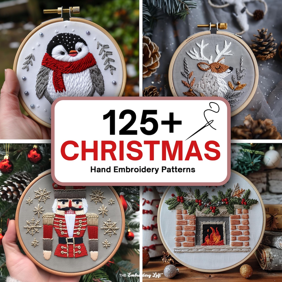 MINI COLLECTION, Christmas Hand Embroidery Pattern Collection, Current ...