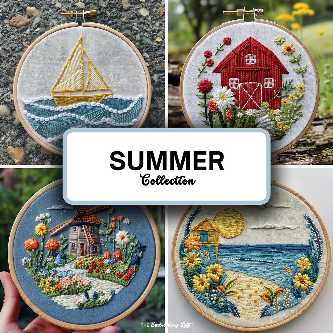 MINI COLLECTION, Summer Hand Embroidery Pattern Collection, Current and ...