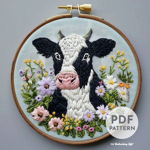 Cow Embroidery - Etsy