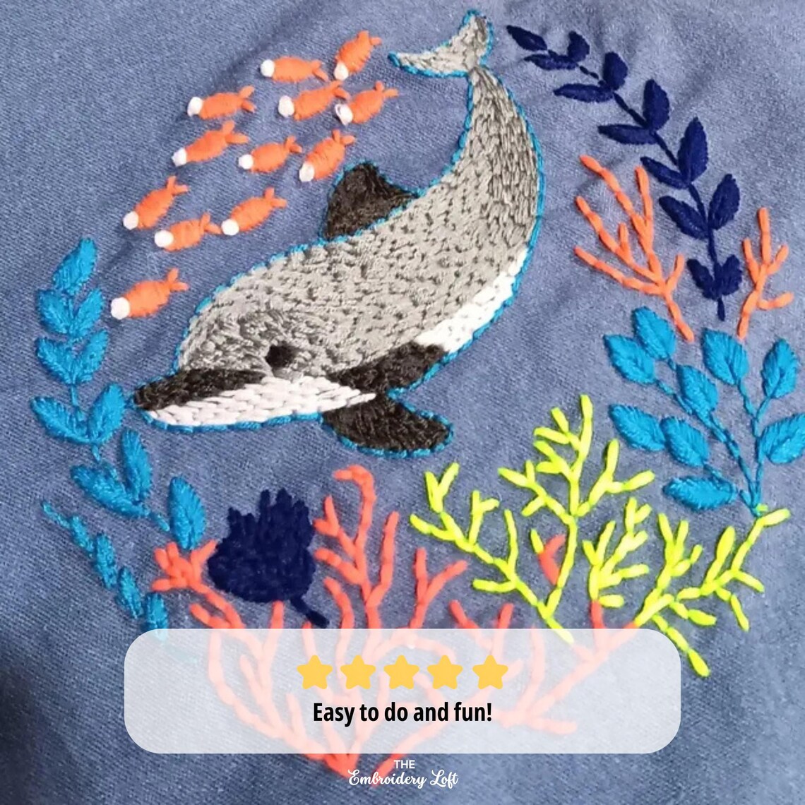Dolphin Hand Embroidery Pattern, Dolphin Pattern, Ocean Pattern, Hand Embroidery Pattern PDF ...