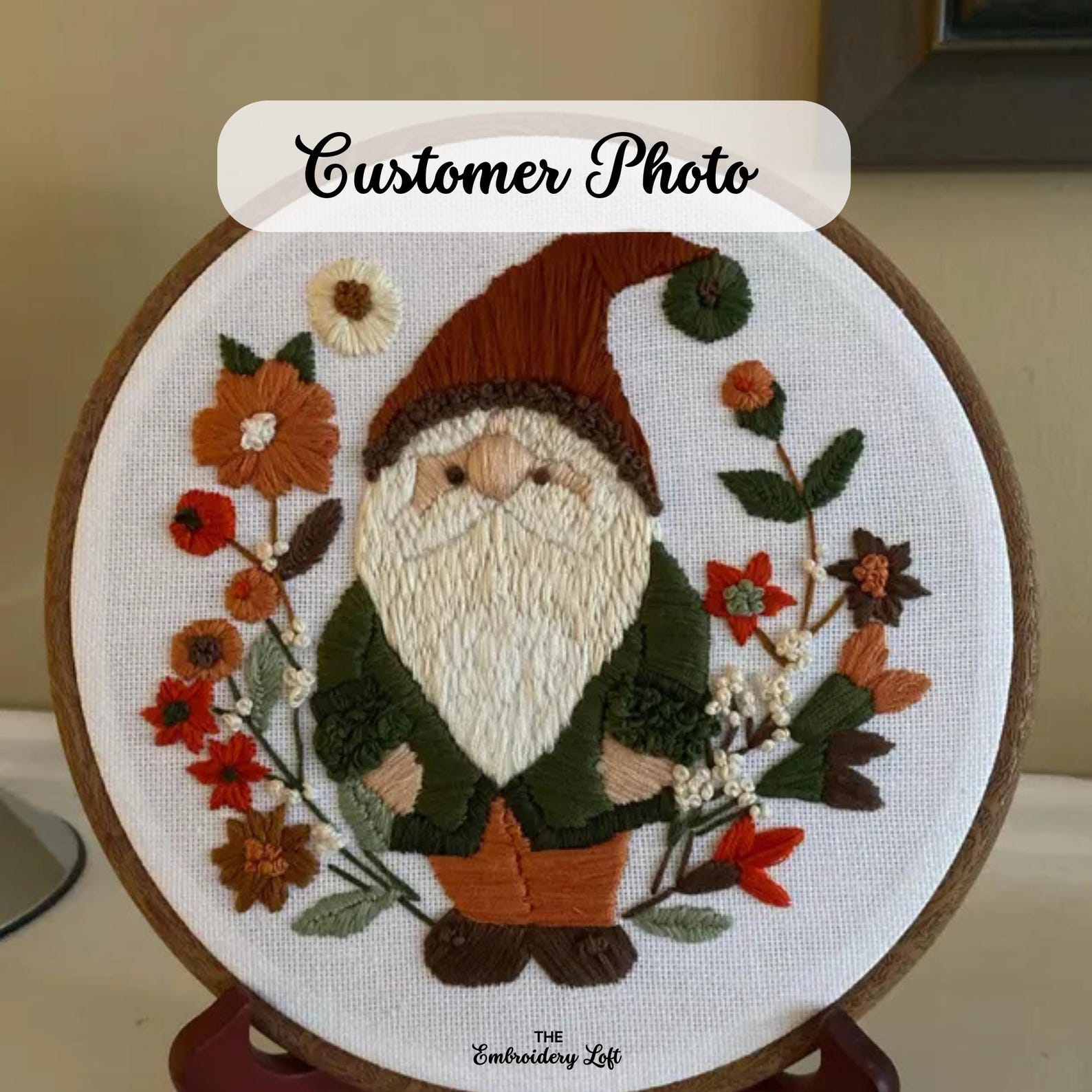 Woodland Gnome Hand Embroidery Pattern, Gnome Embroidery Design, Autumn ...