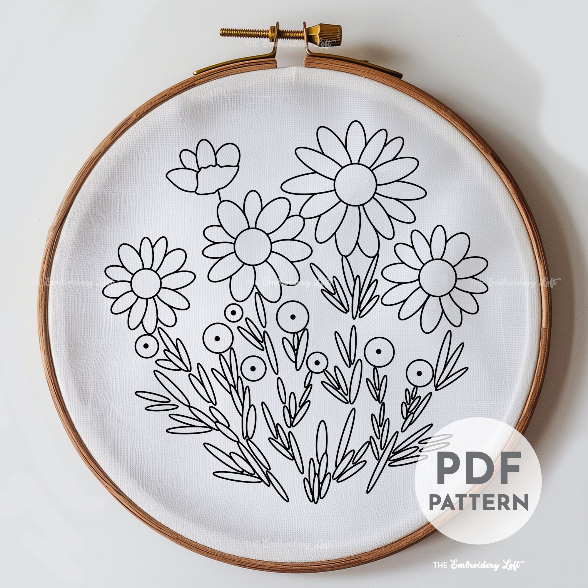 Marigold Flowers Hand Embroidery Pattern, Marigold Pattern, Marigold ...