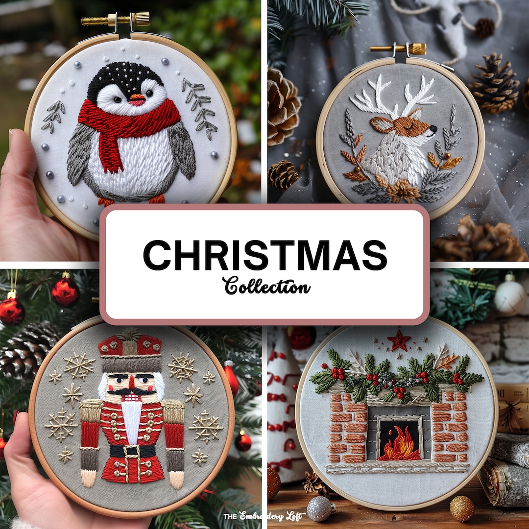 MINI COLLECTION, Christmas Hand Embroidery Pattern Collection, Current ...