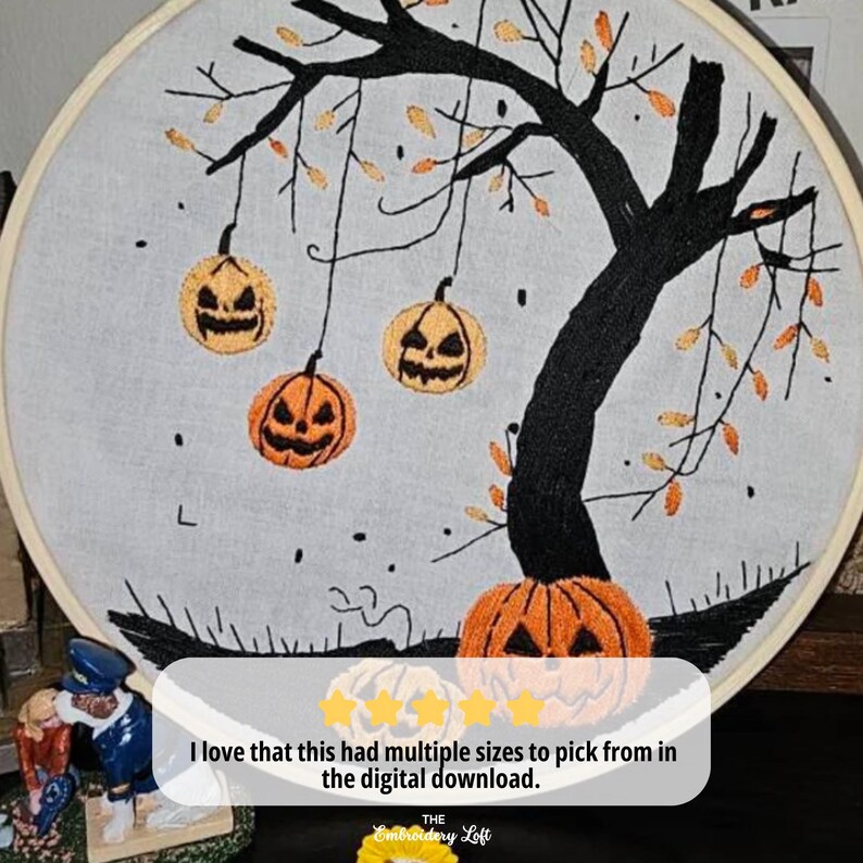 Halloween Haunt Hand Embroidery Pattern, Pumpkin Pattern, Halloween ...