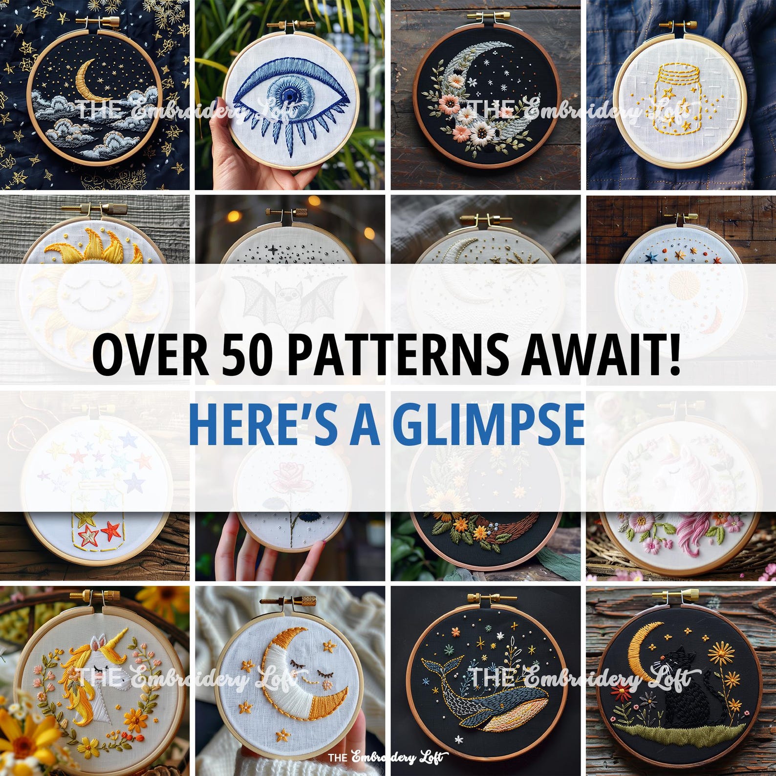 MINI COLLECTION, Celestial Hand Embroidery Pattern Collection, Current ...