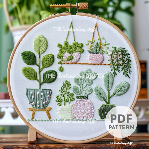 Succulent Embroidery Pattern - Etsy