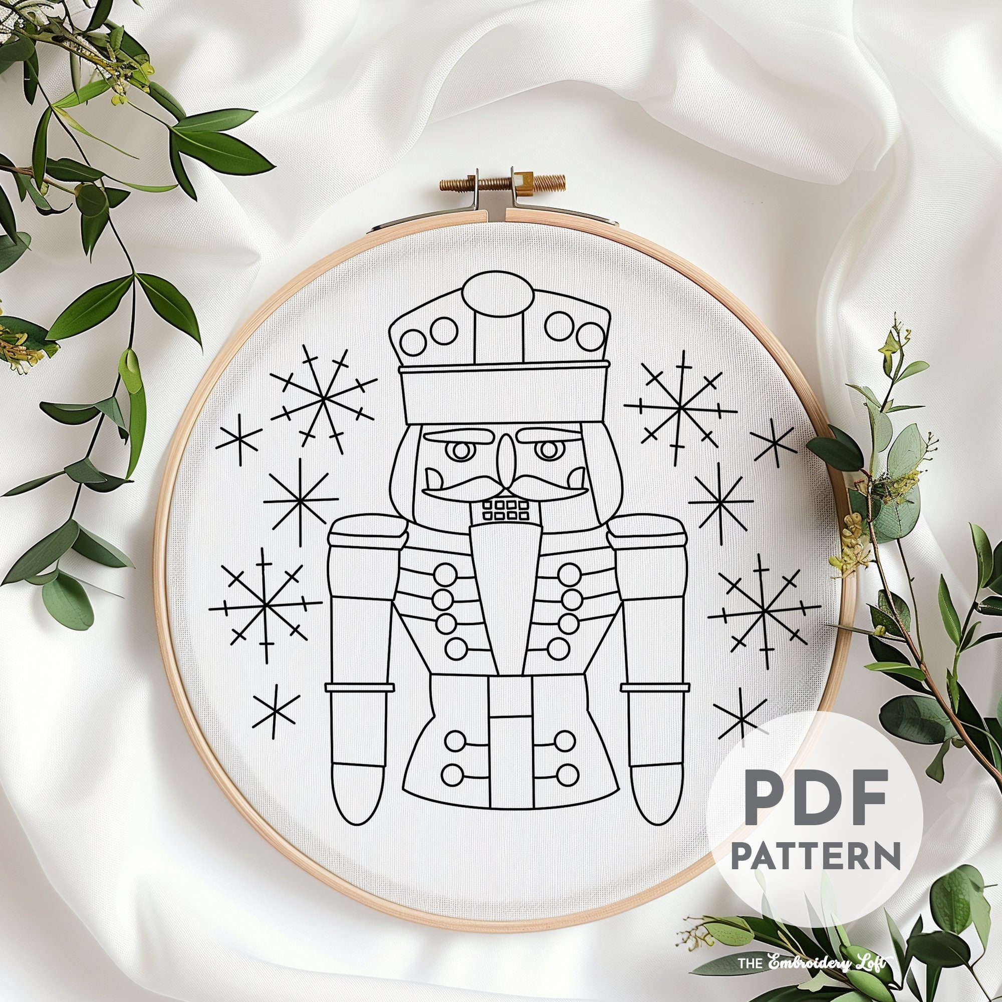Nutcracker Hand Embroidery Pattern, Christmas Nutcracker, Christmas ...