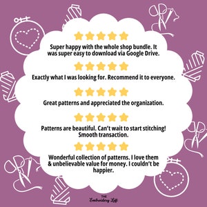 WHOLE SHOP BUNDLE, Hand Embroidery Pattern Collection, Current and ...