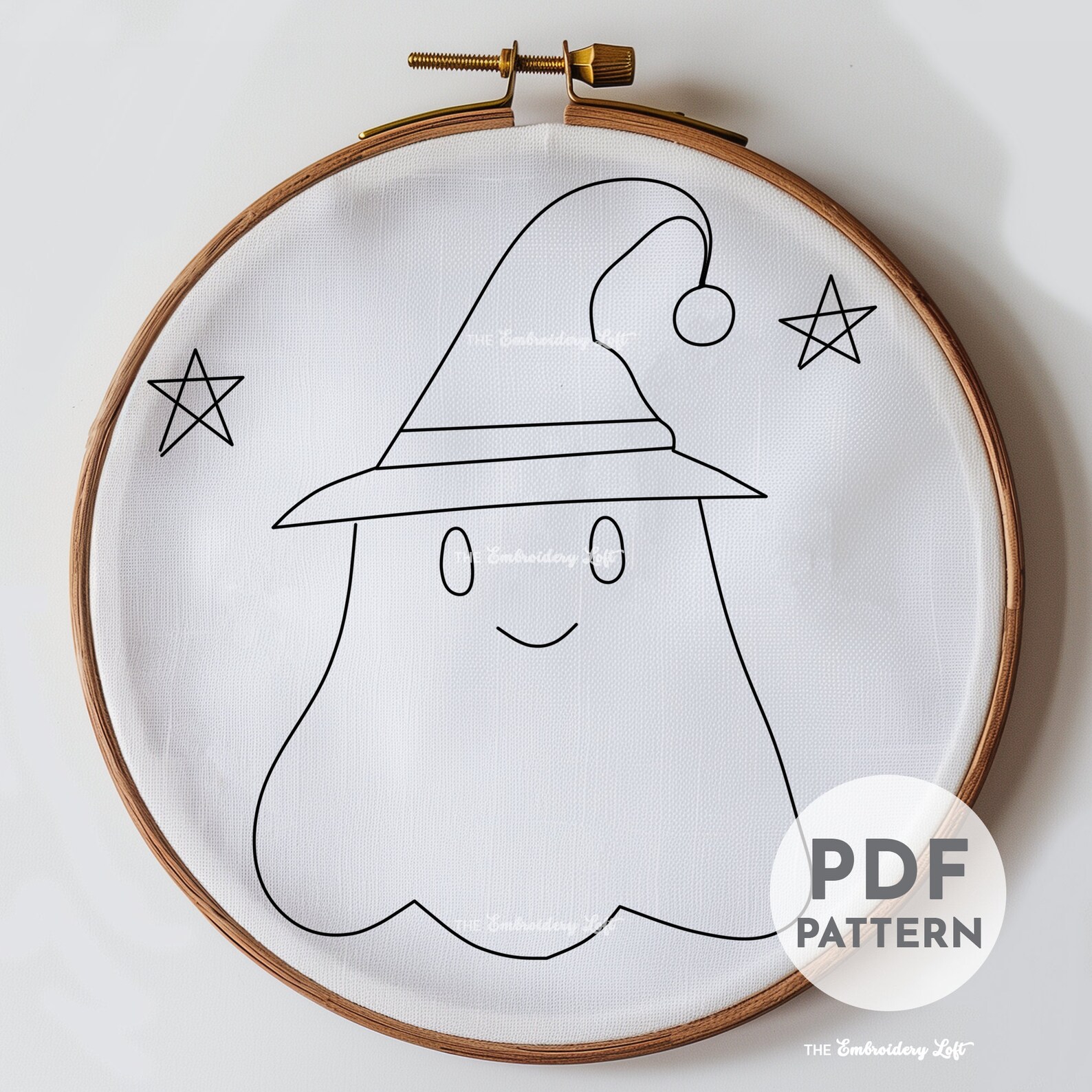 Cute Ghost Hand Embroidery Pattern, Witchy Embroidery Pattern, Ghost ...