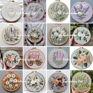 MINI COLLECTION, Floral Hand Embroidery Pattern Collection, Current and ...