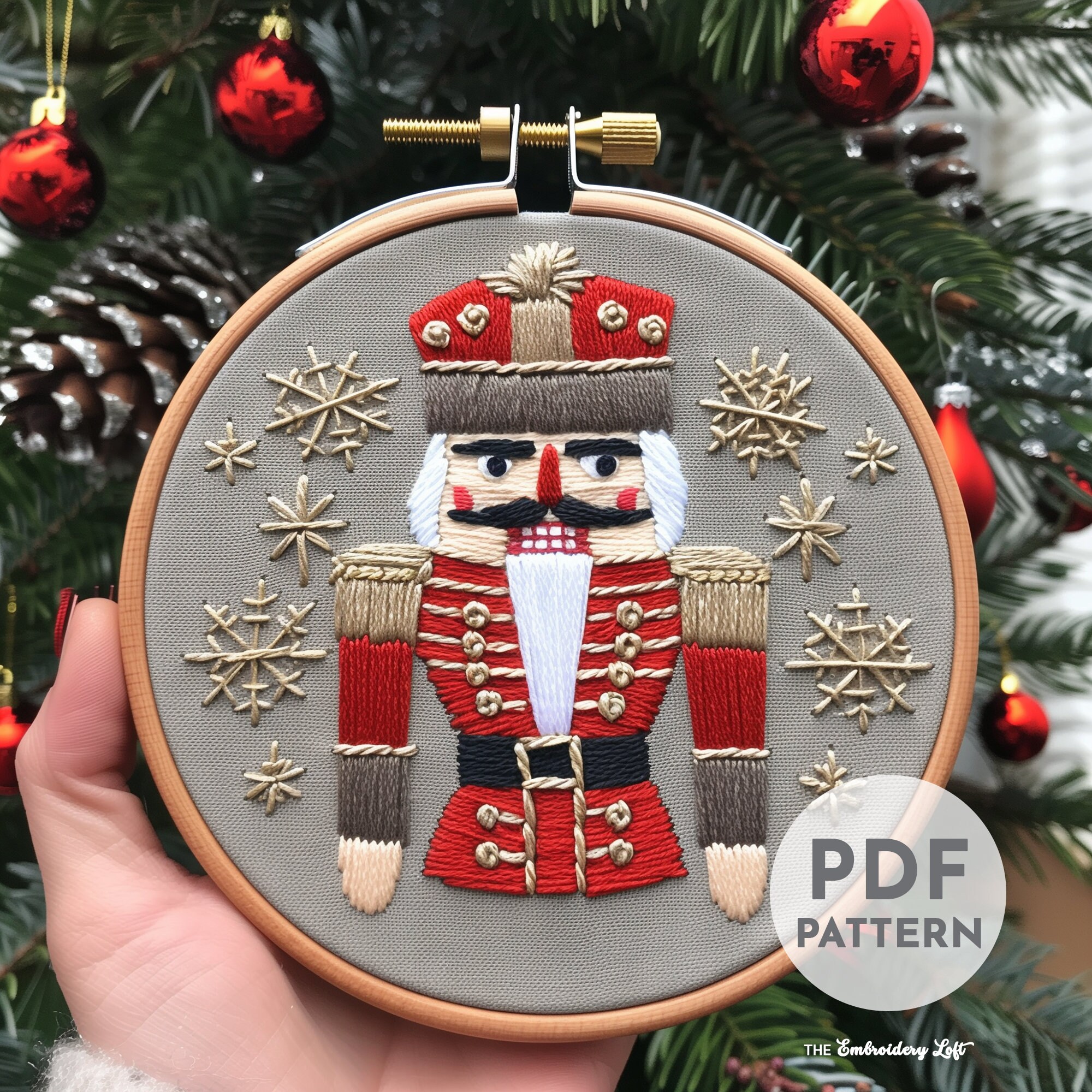 Nutcracker Hand Embroidery Pattern, Christmas Nutcracker, Christmas ...