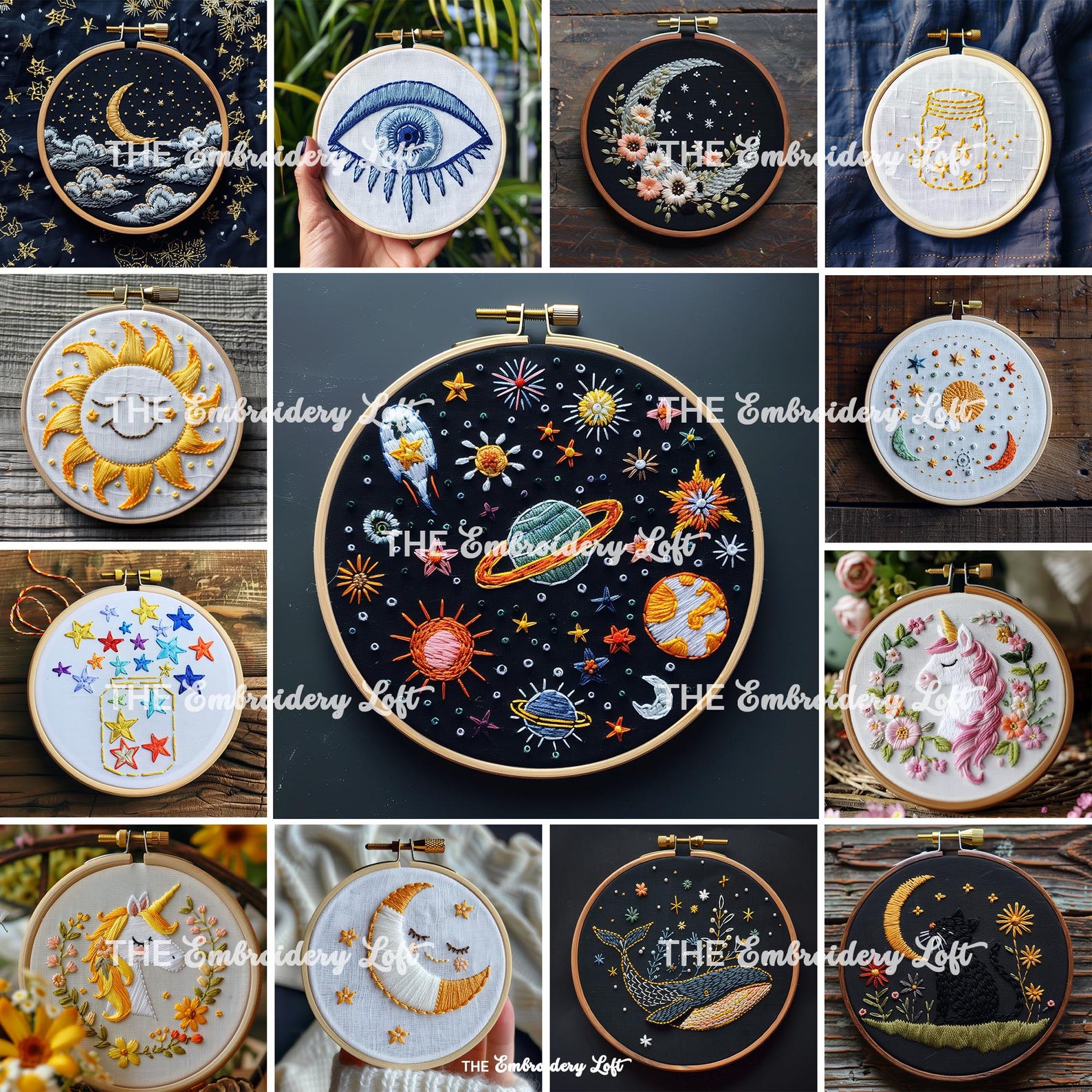 MINI COLLECTION, Celestial Hand Embroidery Pattern Collection, Current ...