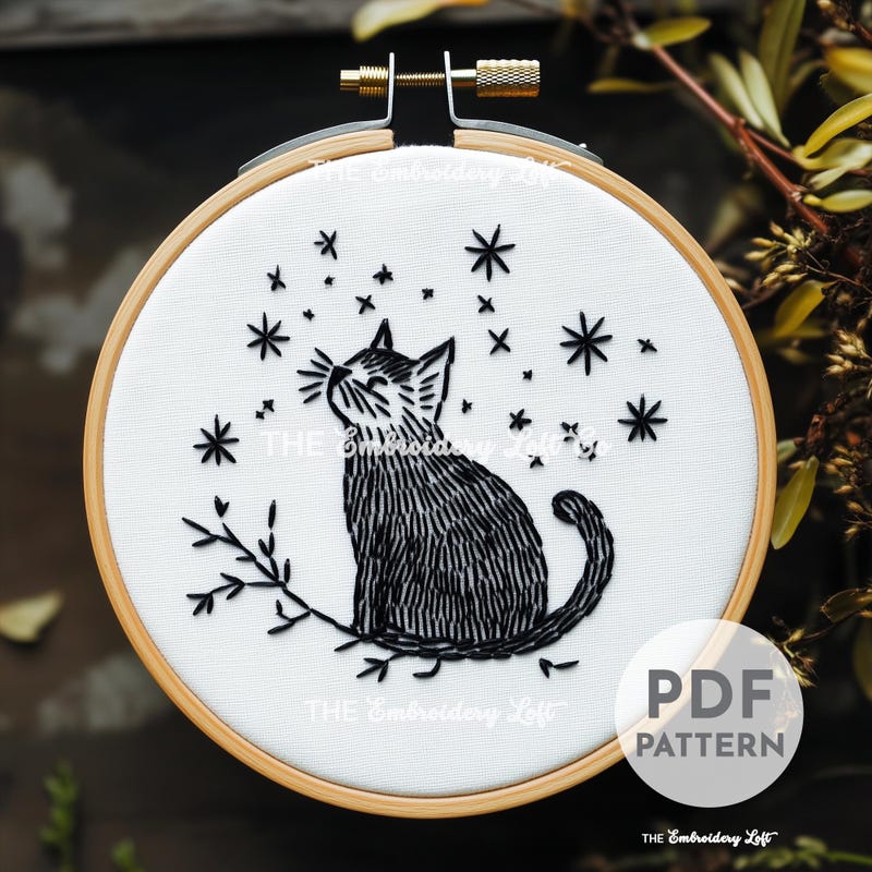 Cat Hand Embroidery - Etsy