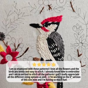 Woodpecker Hand Embroidery Pattern, Woodpecker Pattern, Woodland Bird ...