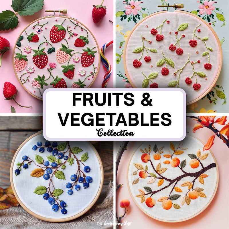 Fruit Embroidery Pattern - Etsy