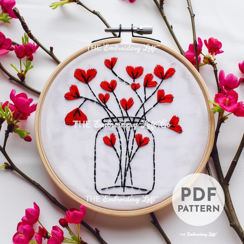 Valentine Embroidery - Etsy