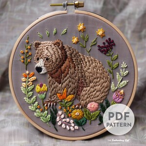 Bear Embroidery - Etsy