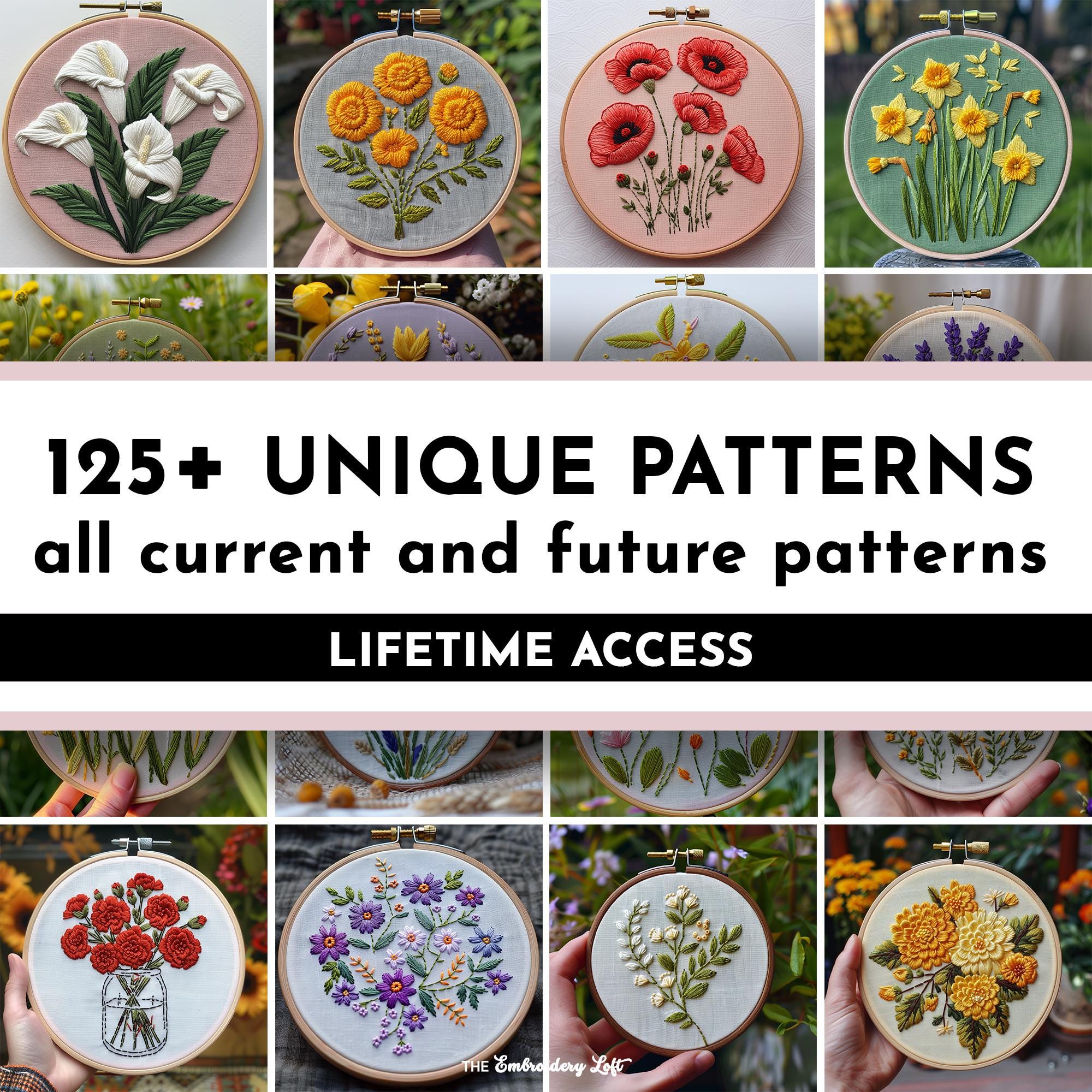 MINI COLLECTION, Floral Hand Embroidery Pattern Collection, Current and ...