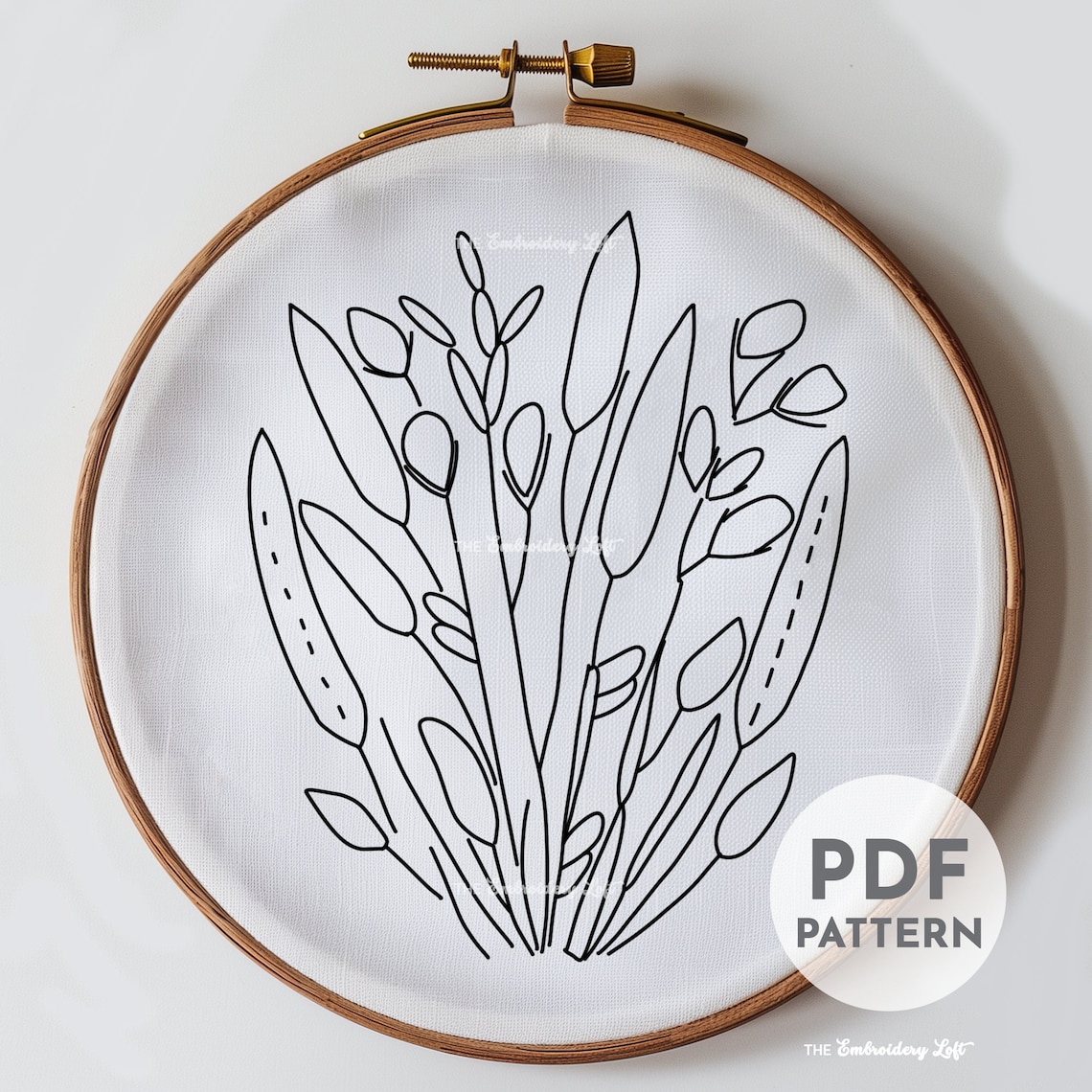 Wheat Grass Hand Embroidery Pattern, Meadow Embroidery Pattern, Nature ...