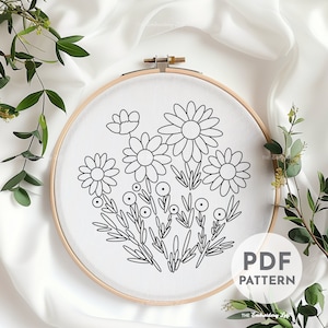 Marigold Flowers Hand Embroidery Pattern, Marigold Pattern, Marigold ...