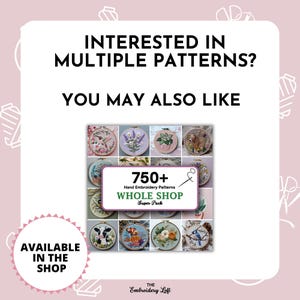 Pink Highland Heathers Hand Embroidery Pattern, Highland Heathers ...
