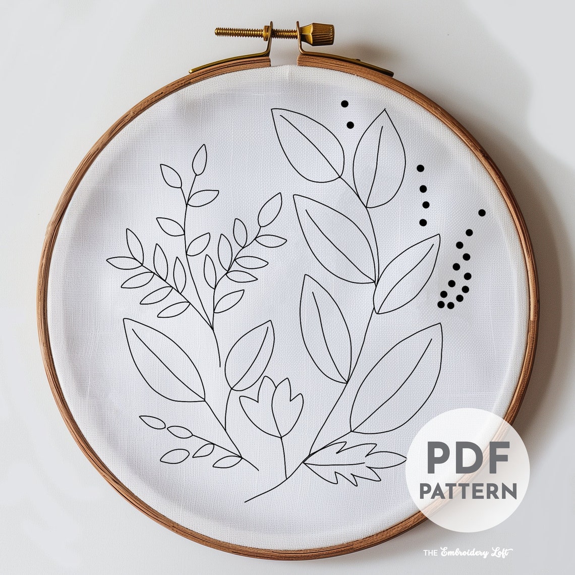 Autumn Leaves Hand Embroidery Pattern, Fall Leaf, Autumn Embroidery ...