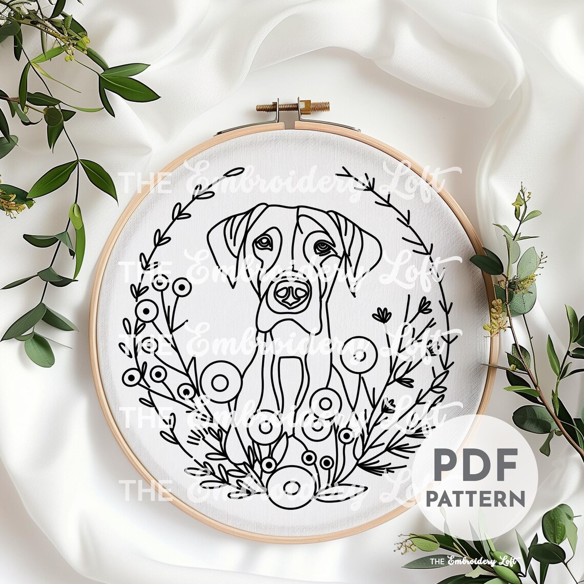 Great Dane Hand Embroidery Pattern, Great Dane, Dog Embroidery, Pet ...