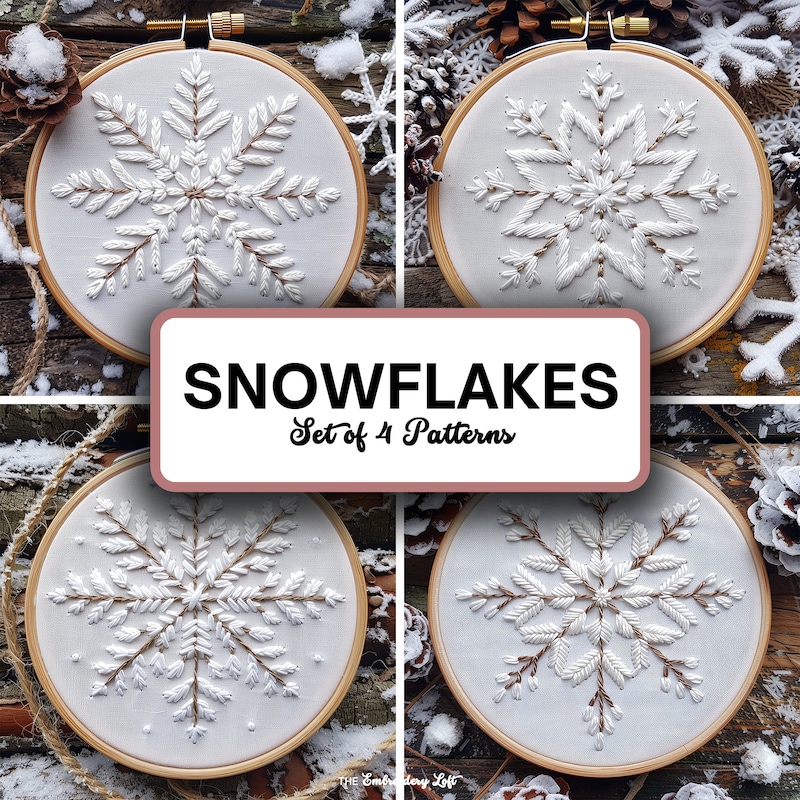 Snowflake Embroidery - Etsy