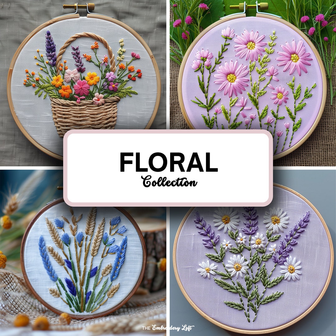 MINI COLLECTION, Floral Hand Embroidery Pattern Collection, Current and ...