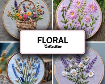 Floral Hand Embroidery - Etsy