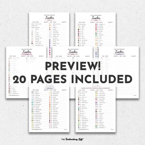 Printable DMC Color Inventory Tracker, Digital DMC Thread Chart ...